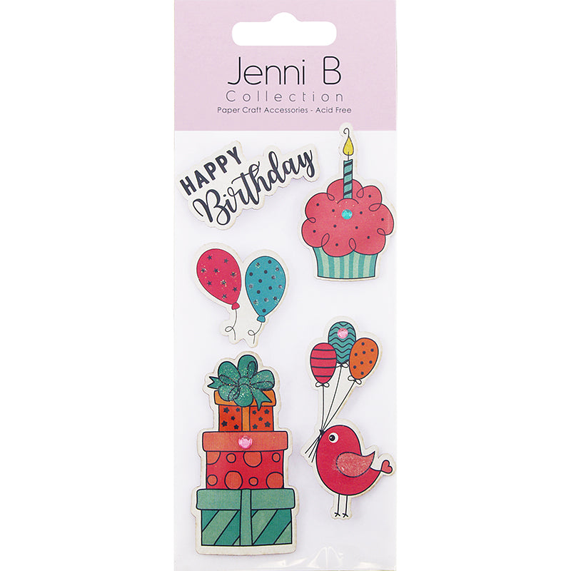 JENNI B HAPPY BIRTHDAY CUPCAKE 5PC – Arbee Craft