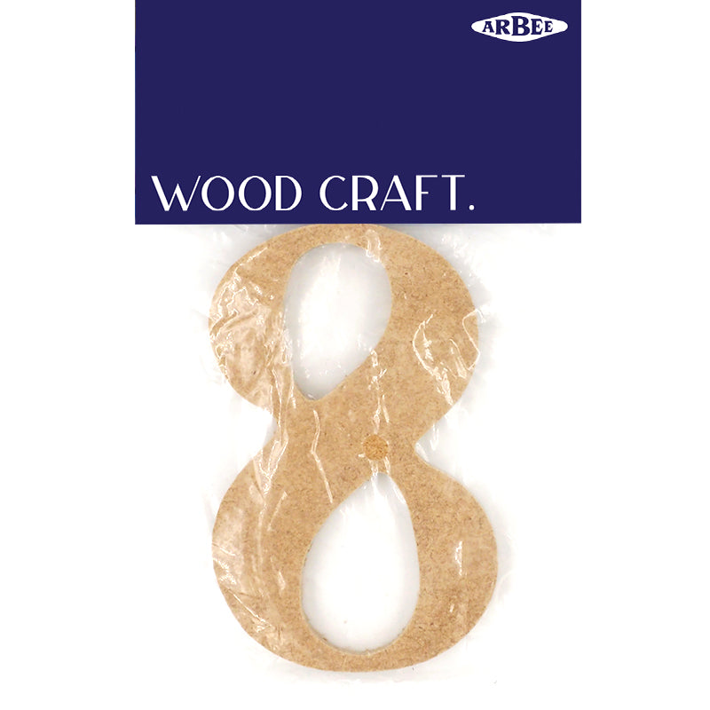 WOODEN NUMBERS MED 8 – Arbee Craft